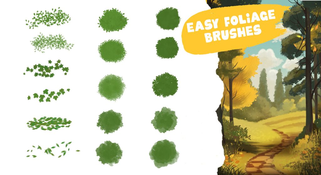 80 Landscape Brushes - Art With Flo