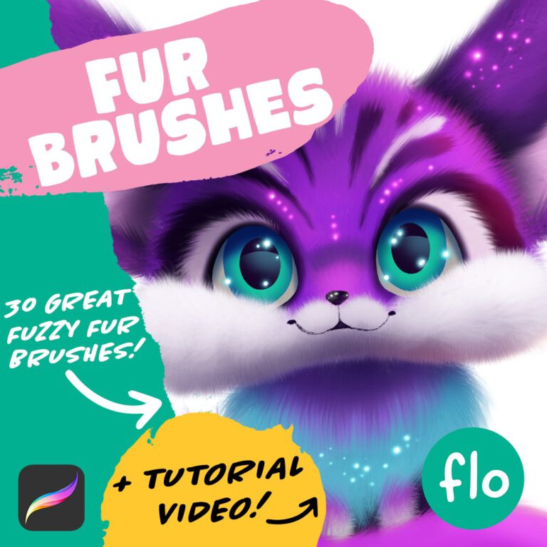 30 Fur Brushes - Art With Flo