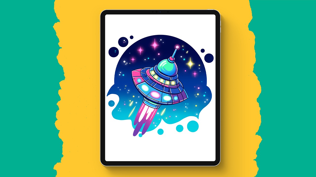 Colorful UFO - Art With Flo