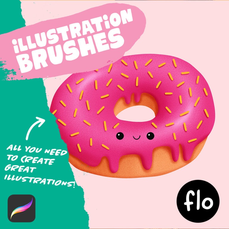 14 Illustration Brushes - Art With Flo