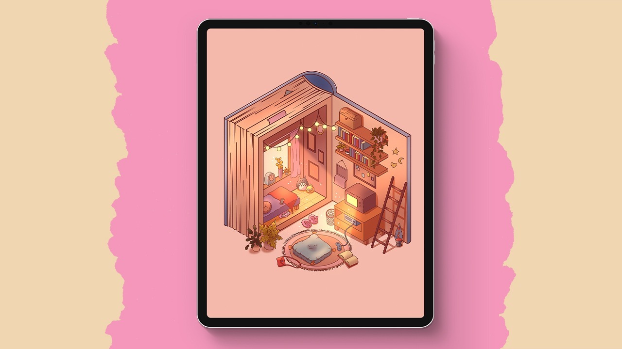 Isometric Book Room Part 2 - Art With Flo