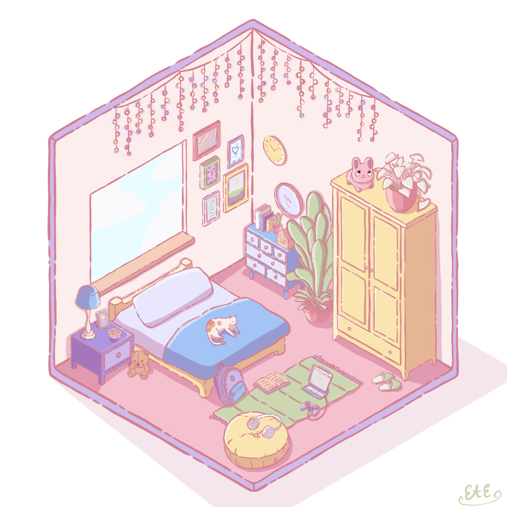 150 Isometric Room Brushes - Art With Flo