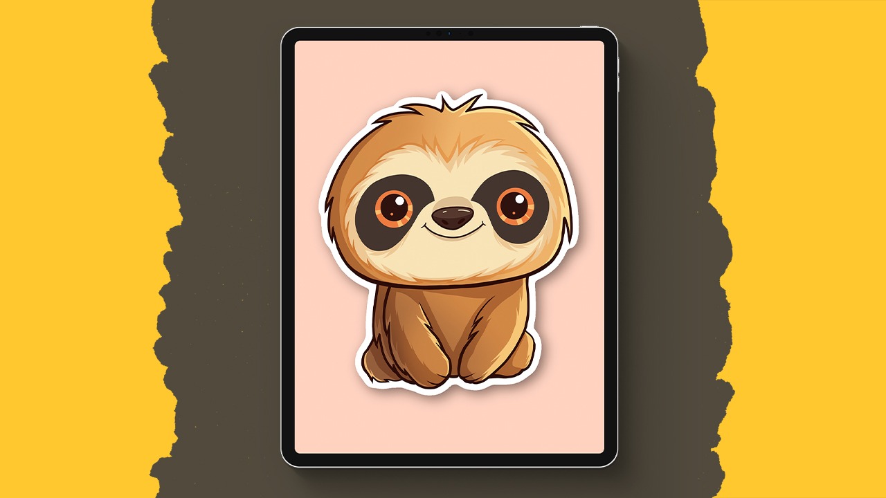 Cartoon Sloth - Art With Flo