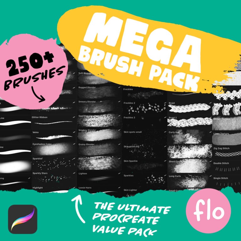 Mega Brush Pack 250+ Brushes - Art With Flo