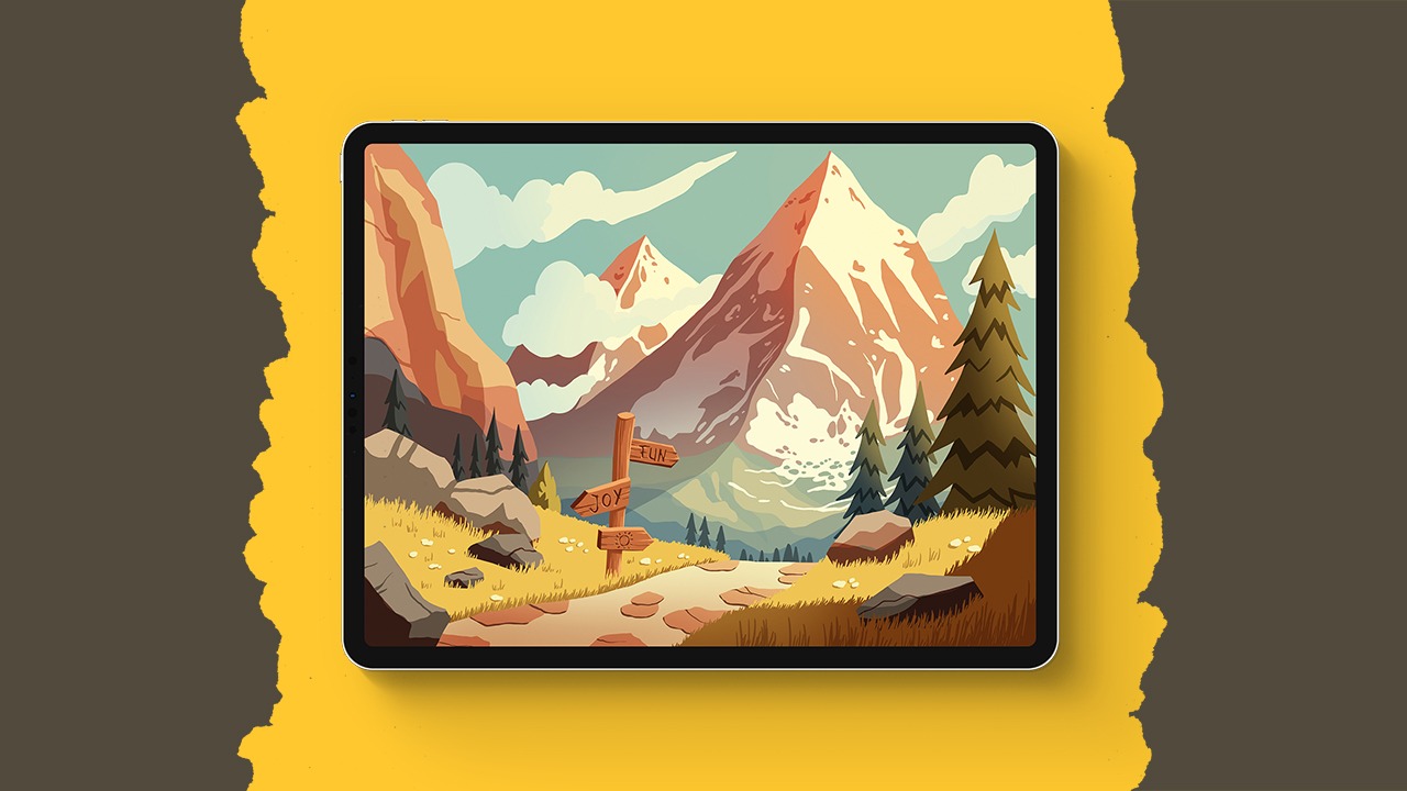 How To Draw Mountains Procreate